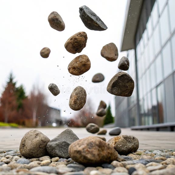 Floating Falling Rocks. a Layout of Rocks that are Either Floating or ...
