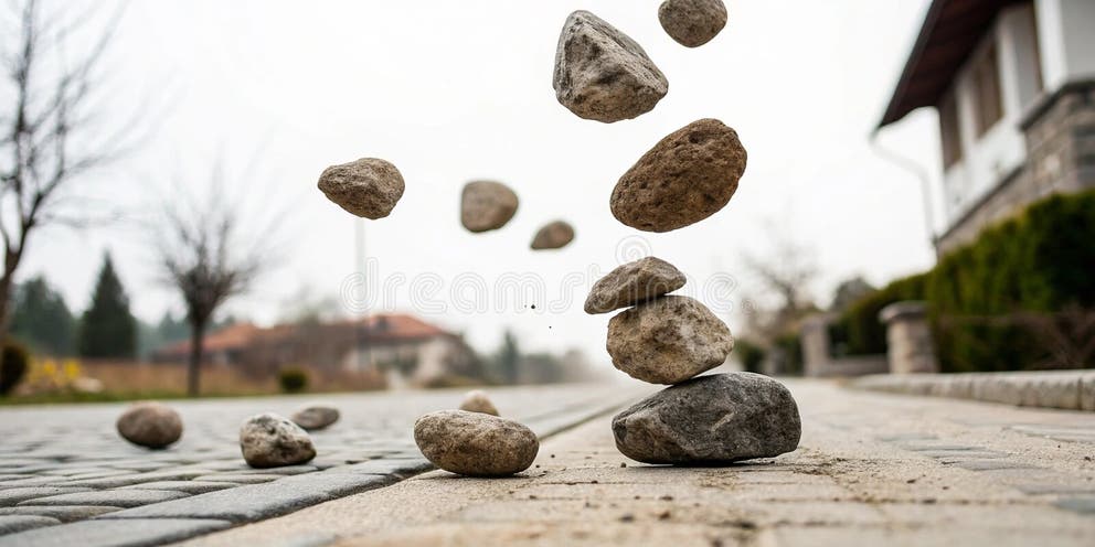 Floating Falling Rocks. a Layout of Rocks that are Either Floating or ...