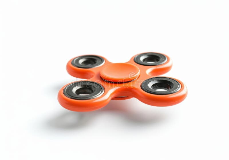 A Floating Fidget Spinner, on a Solid White Background Stock Photo ...