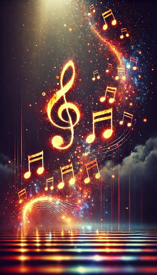Floating Fire Musical Notes Stock Illustrations – 84 Floating Fire ...