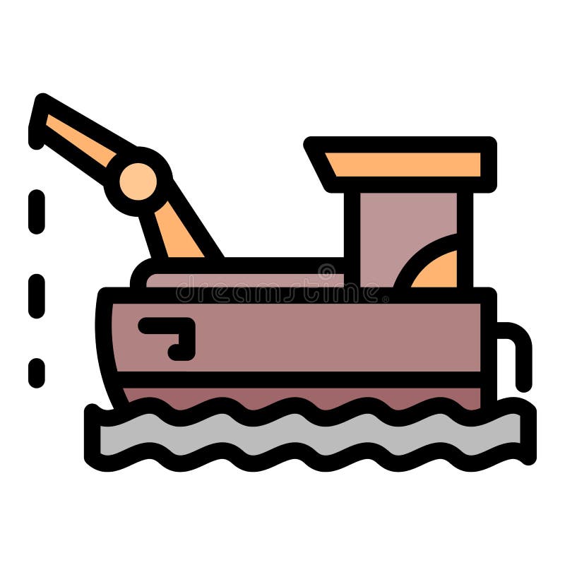Floating Fish Farm Icon Color Outline Vector Stock Vector ...