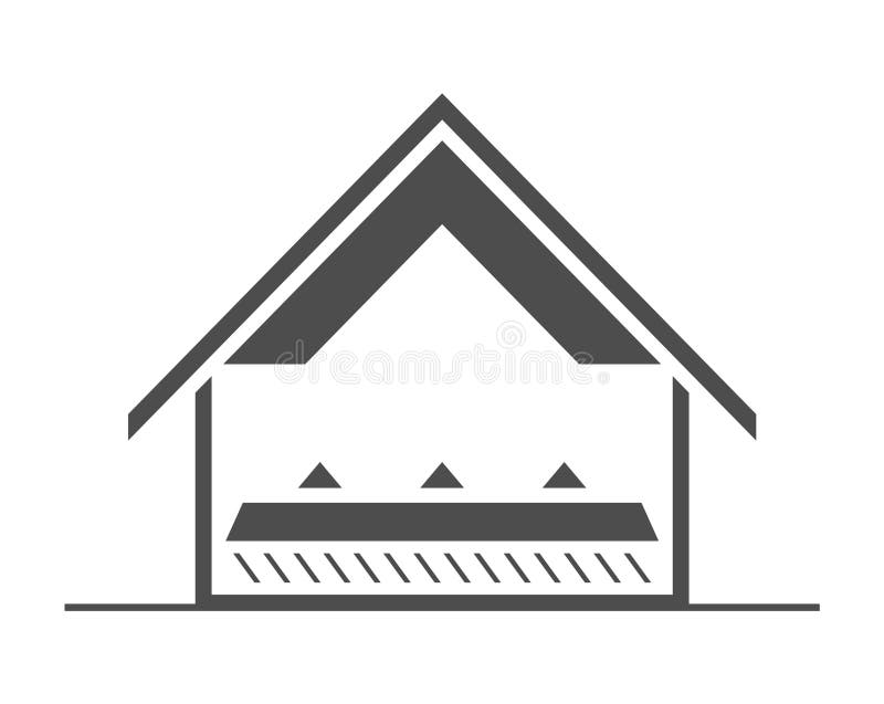 Floating Floor House Symbol Stock Vector - Illustration of pouring ...