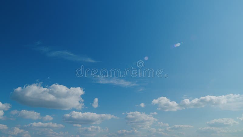 Floating Fluffy Clouds. Beautiful Sunny Blue Sky with Wispy Smoky White ...