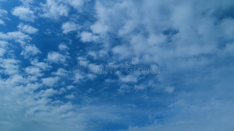 Floating Fluffy Clouds. Beautiful Sunny Blue Sky with Wispy Smoky White ...
