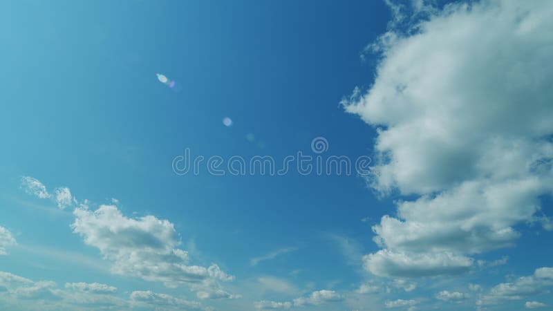 Floating Fluffy Clouds. Beautiful Sunny Blue Sky with Wispy Smoky White ...