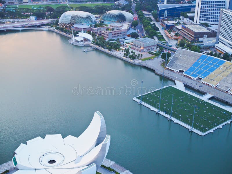 Floating football field stock photo. Image of field, tree - 73480328