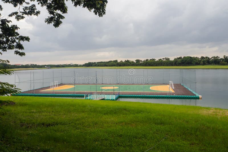 Floating Football Field in Thailand Stock Photo - Image of thailand ...