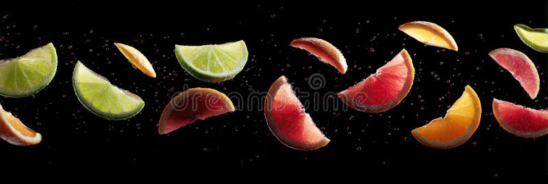 Floating Fruit Slices Create a Vibrant Visual Display in a Zero Gravity ...