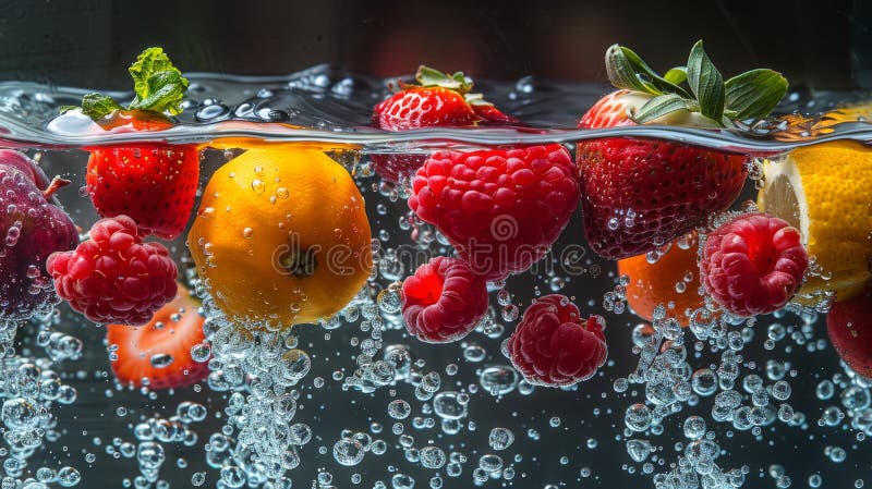 Floating Fruit in Water stock photo. Image of immersion - 311016012