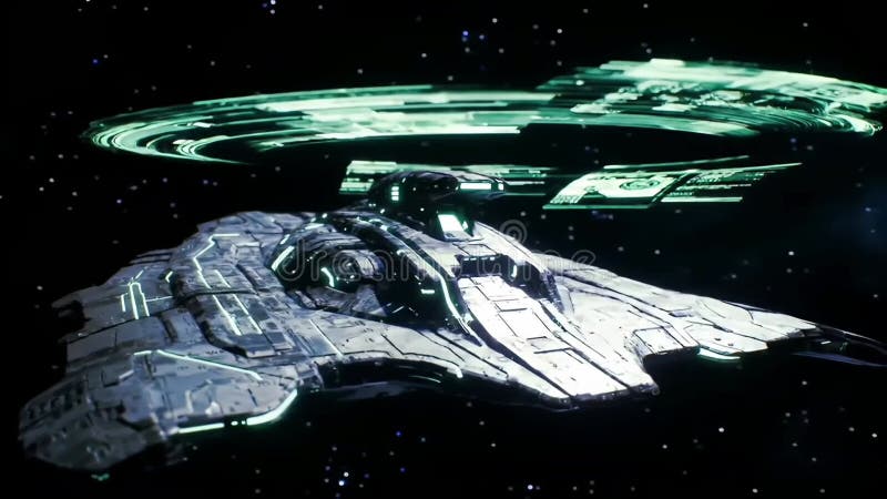 Floating Futuristic HUD Interface in Dark Space Stock Footage - Video ...