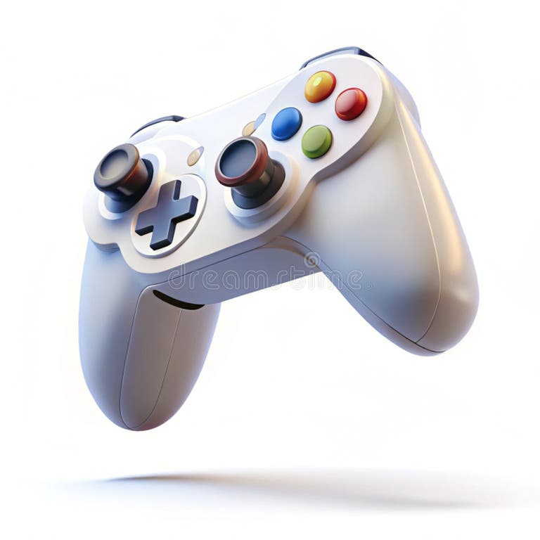 Floating Gaming Controller with Animated Buttons Stock Illustration ...