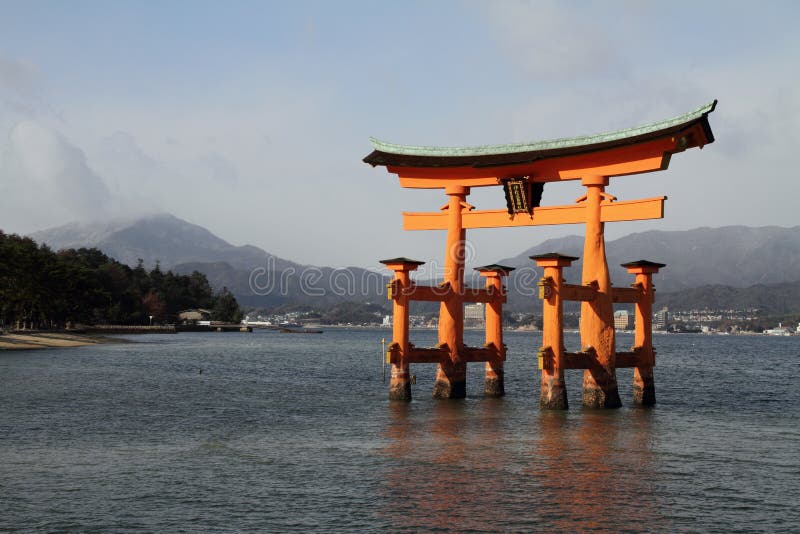 Floating Gate of Itsukushima Shrine Stock Photo - Image of world ...
