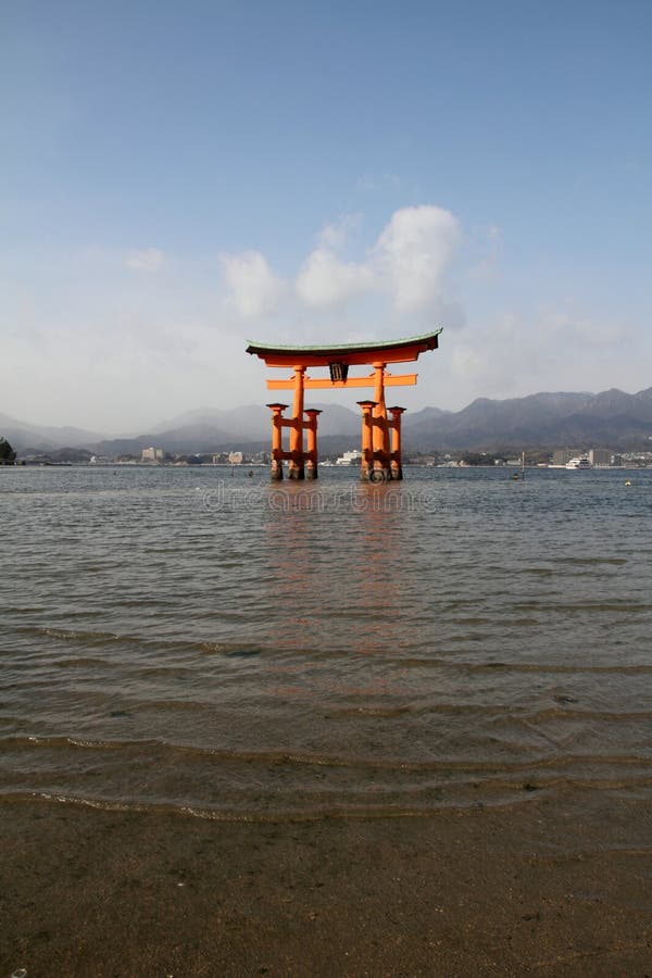 Floating Gate of Itsukushima Shrine Stock Photo - Image of heritage ...