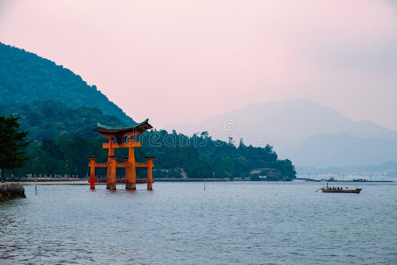 Floating Gate of Itsukushima,Miyajima,Hiroshima, Japan Stock Image ...