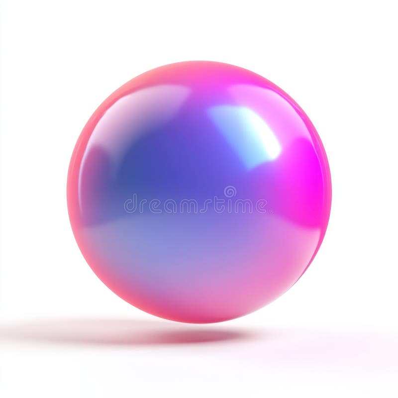 Floating Geometric Sphere with Gradient Colors Casting a Soft Shadow on ...