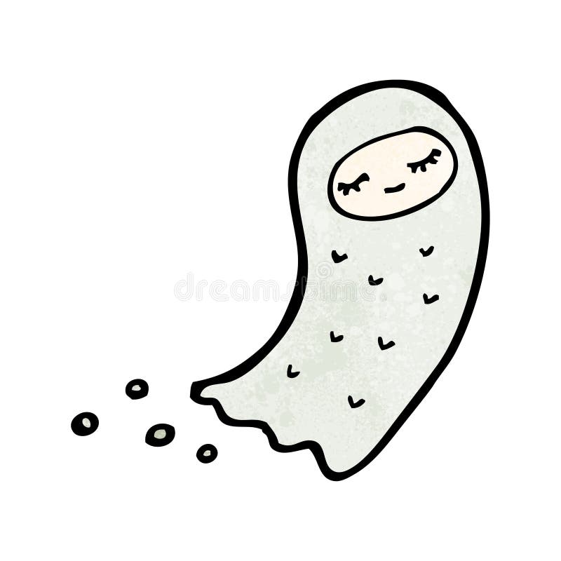Floating ghost cartoon stock vector. Illustration of cute - 38059157