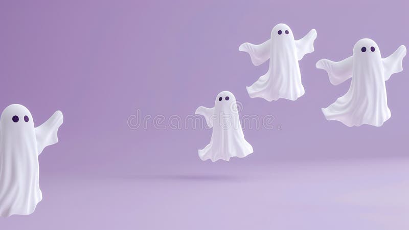 Floating Ghosts Create Playful Halloween Atmosphere in this 3D ...