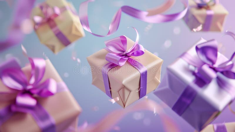 The Floating Gift Boxes.AI Generated Image Stock Photo - Image of boxes ...