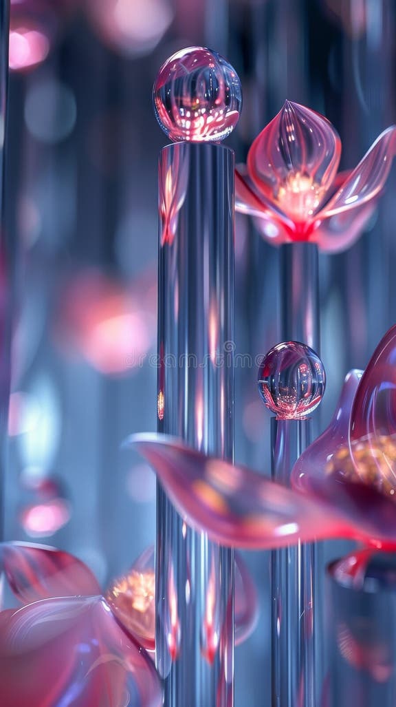 Floating Glass Balls in the Air Stock Photo - Image of fragile, pattern ...