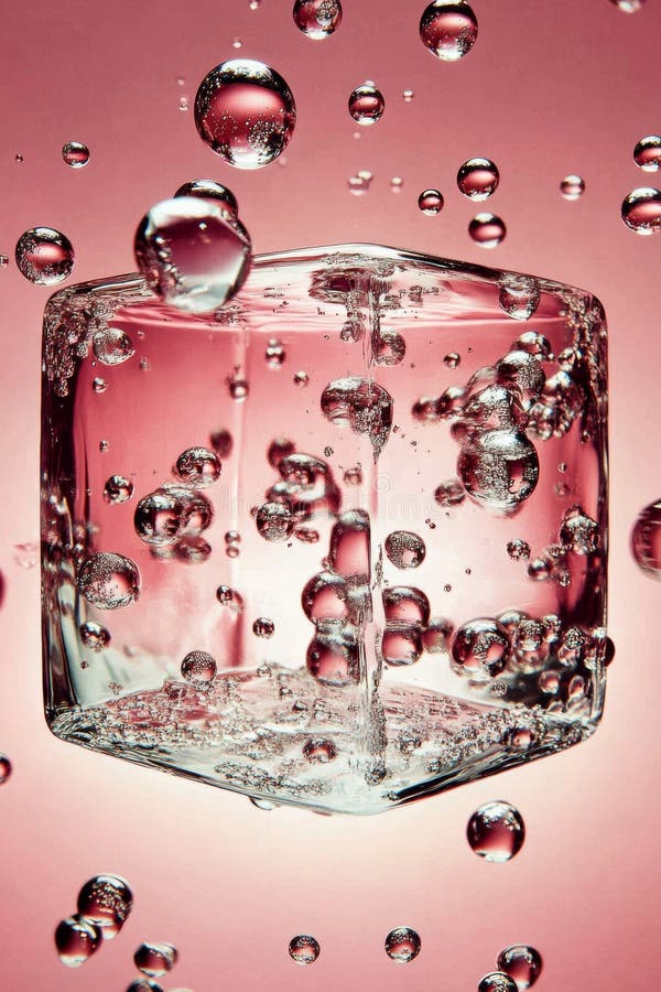 Floating Glass Cube Filled with Heart-shaped Bubbles Creates a ...