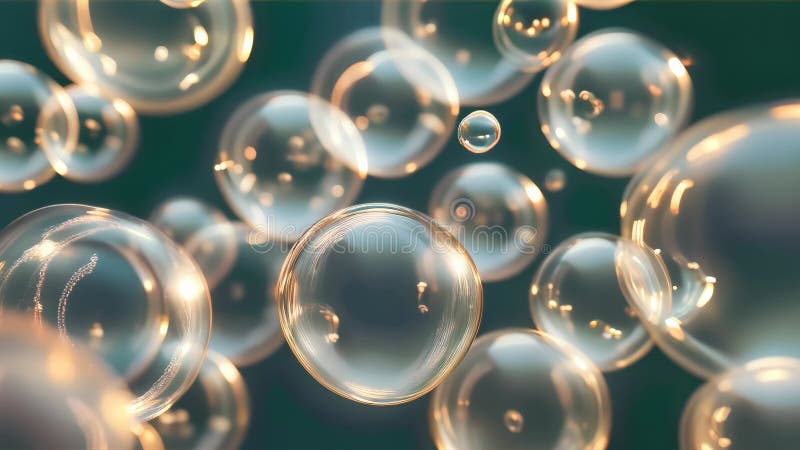 Floating Glass Spheres stock video. Video of decor, transparent - 304419899