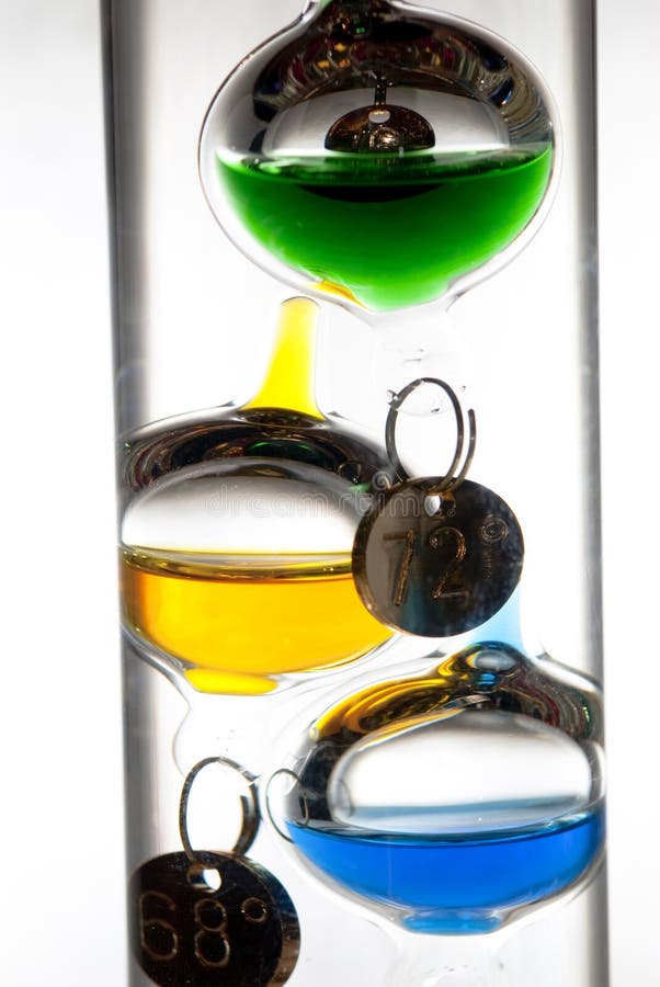 Floating Glass Thermometer stock image. Image of sphere - 53243123