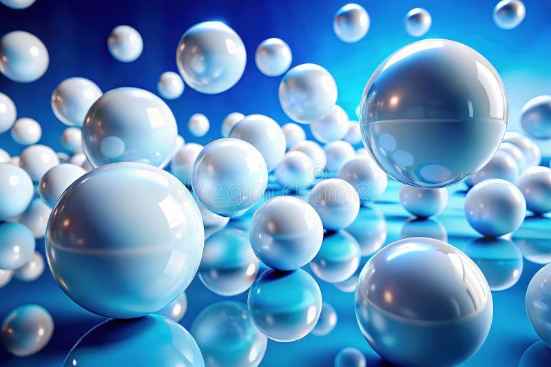 Floating Glossy White Spheres a Stunning 3D Rendering Composition ...