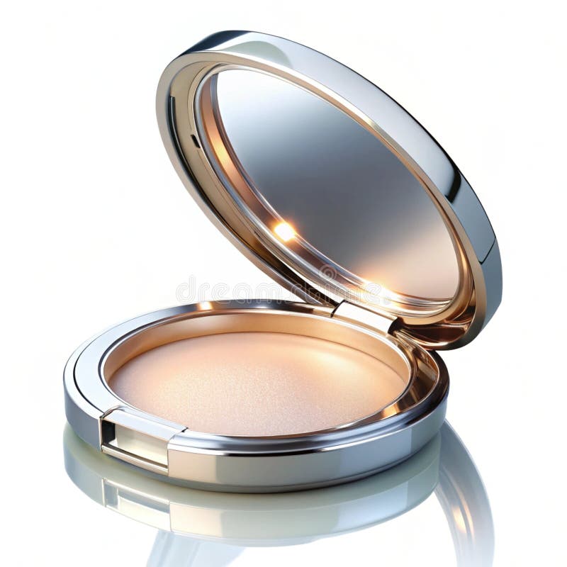 Floating Glowing Cosmetic Compact with Animated Mirror Reflections ...