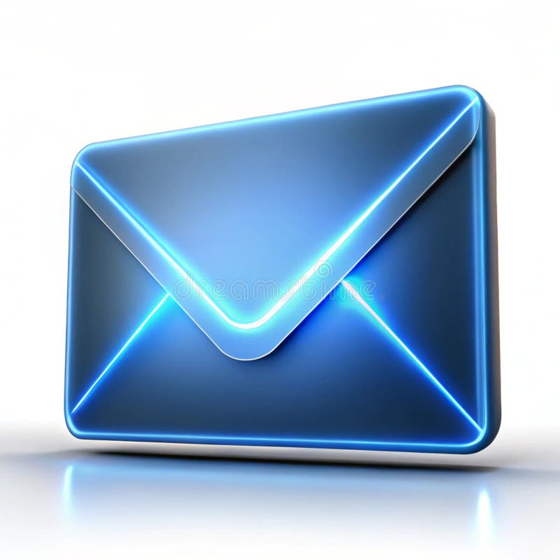 Floating Glowing Envelope with Animated Seal Stock Illustration ...