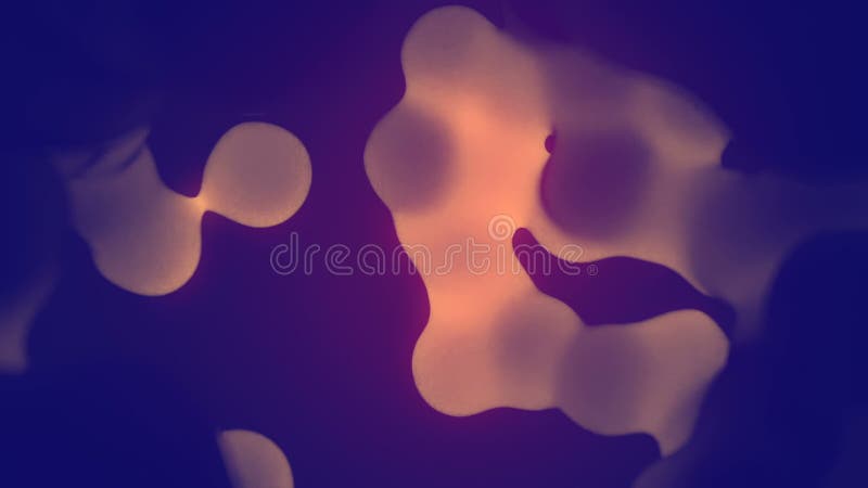 Floating Glowing Liquid Blobs Look Like a Lava Lamp. 3d Rendering Loop ...