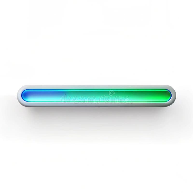 Floating Glowing Slider Bar Isolated on White Stock Illustration ...