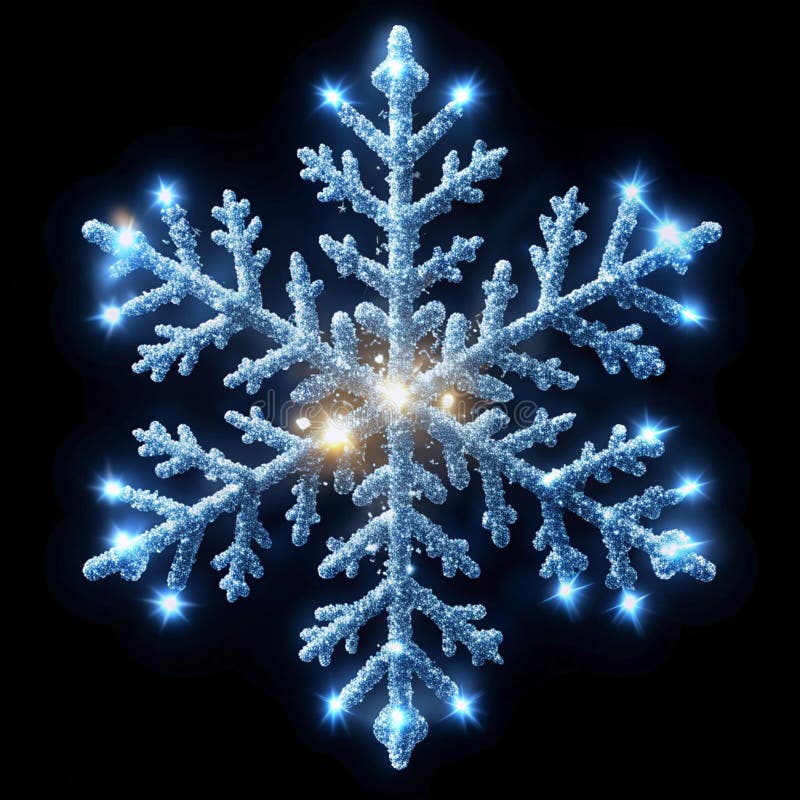 Floating Glowing Snowflake with Animated Shimmer Stock Illustration ...