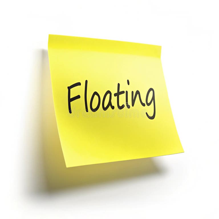Floating Glowing Sticky Note with Animated Text Writing Stock ...