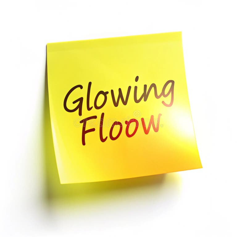 Floating Glowing Sticky Note with Animated Text Writing Stock ...