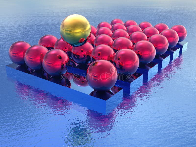 Floating golden sphere stock illustration. Illustration of pattern ...