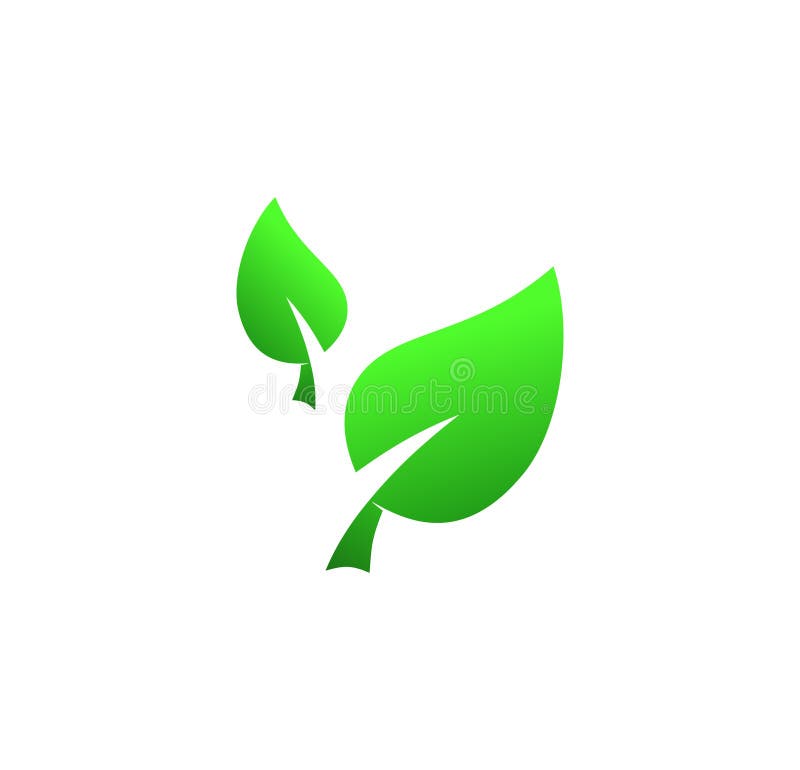 Floating Green Leaf Icon, Stock Element Stock Illustration ...