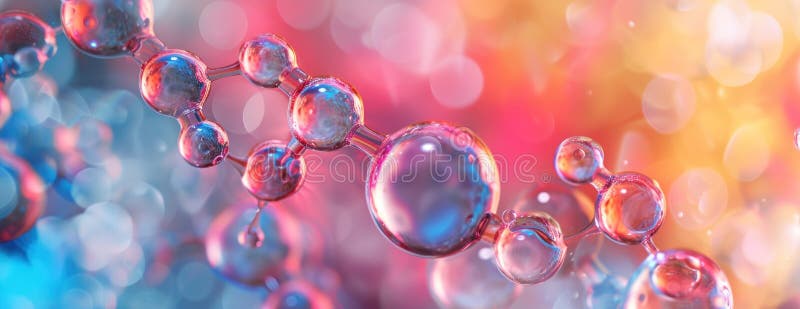 Floating Group of Iquid Bubble Molecule Stock Photo - Image of sphere ...