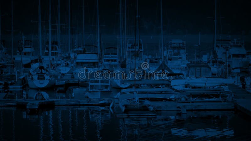 Floating Harbor with Many Boats at Night Stock Footage - Video of dock ...