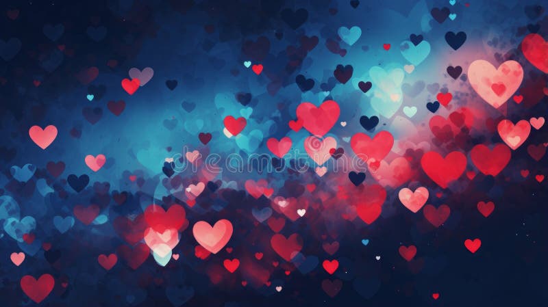 Floating hearts in the air stock illustration. Illustration of festive ...