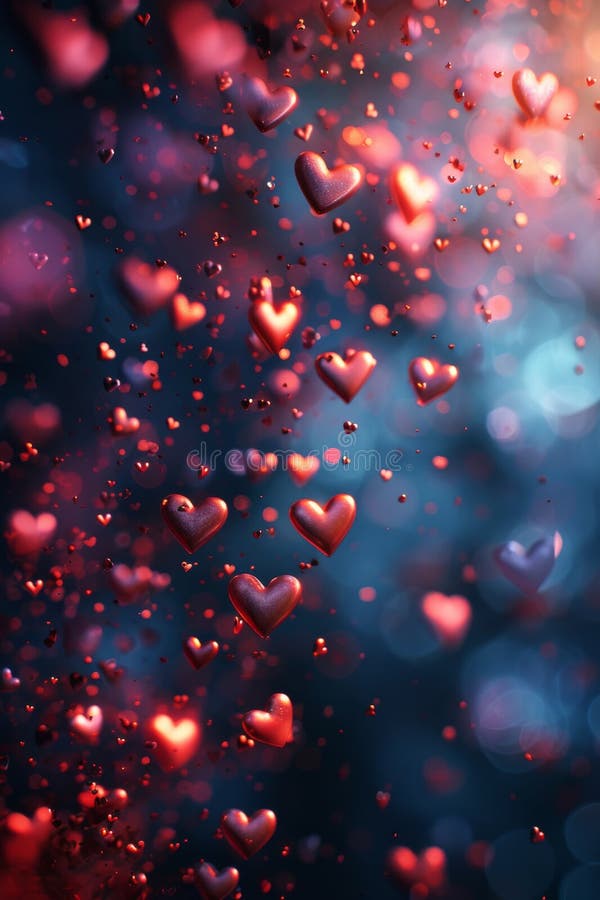 Floating Hearts in the Air stock image. Image of whimsical - 315494493