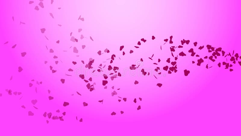 Floating 2D Hearts on Pink Seamless Loop. Valentines Day Festive ...