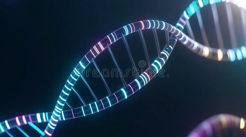 Floating Holographic DNA Helix with Vibrant Epigenetic Data Streams ...