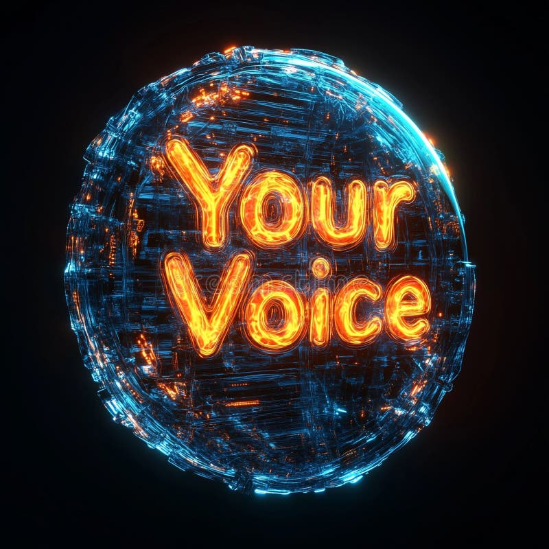 Floating Holographic Speech Bubble Display Stock Illustration ...