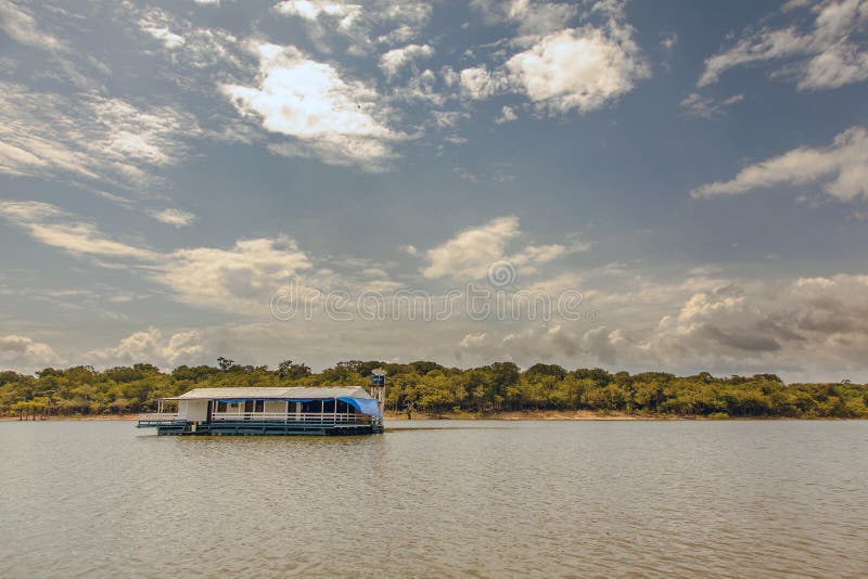 Floating House on Amazon River Stock Image - Image of floating, brazil ...