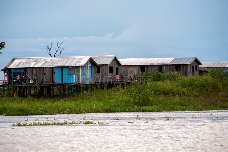 Floating Houses in Amazon River Stock Photo - Image of amazonic ...