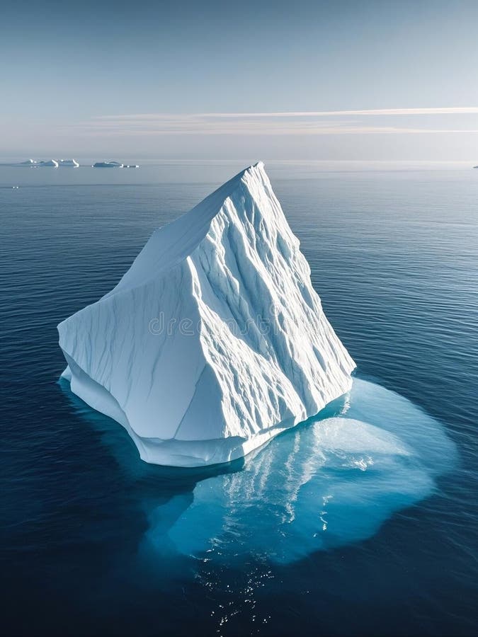 The Floating Ice in the Arctic, Floating on the Melted Water Surface AI ...
