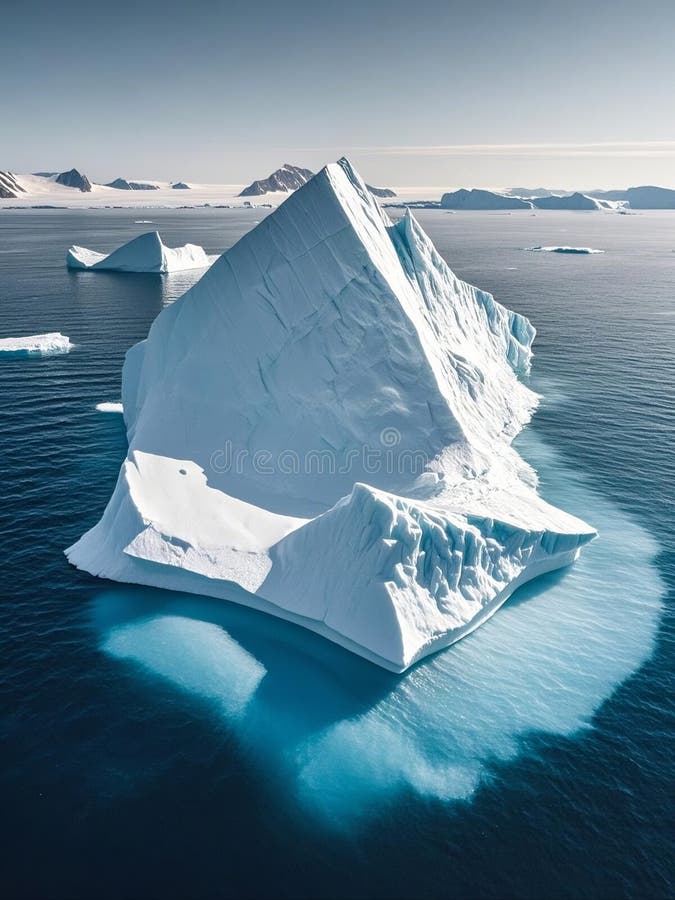 The Floating Ice in the Arctic, Floating on the Melted Water Surface AI ...