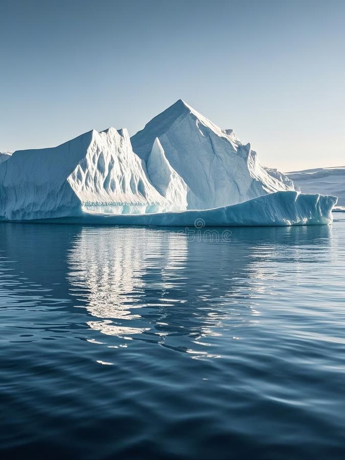 The Floating Ice in the Arctic, Floating on the Melted Water Surface AI ...
