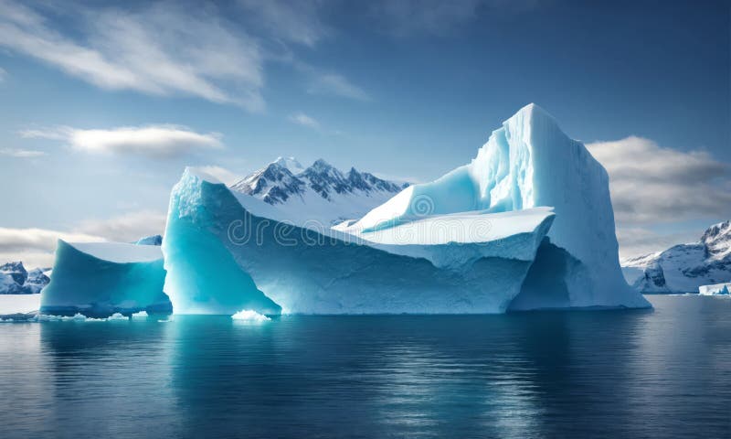 Floating Ice Floes in the Arctic Ocean. Nature Desktop Wallpaper Stock ...