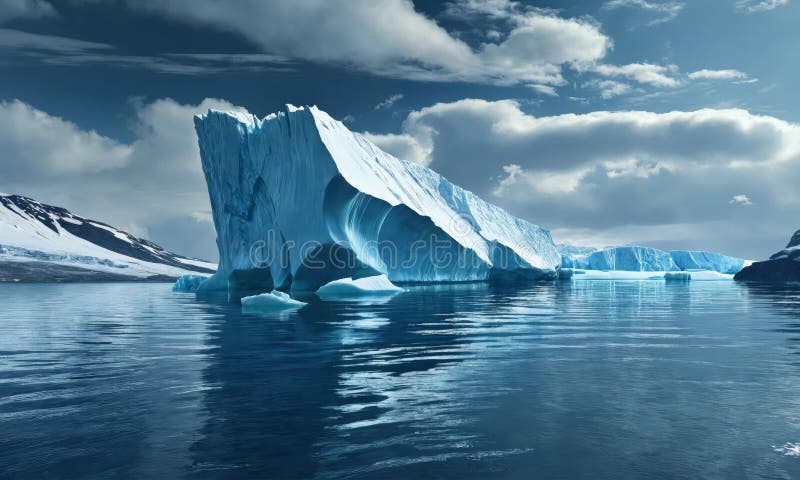 Floating Ice Floes in the Arctic Ocean. Beauty of the Pole Stock ...